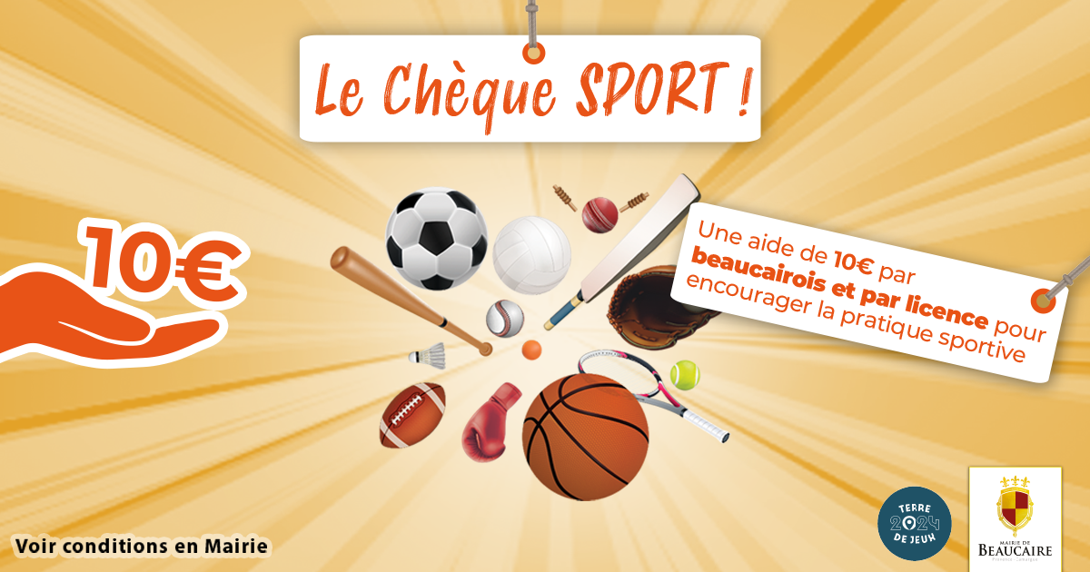 Le « Chèque Sport » - Le site officiel de la Ville de Beaucaire